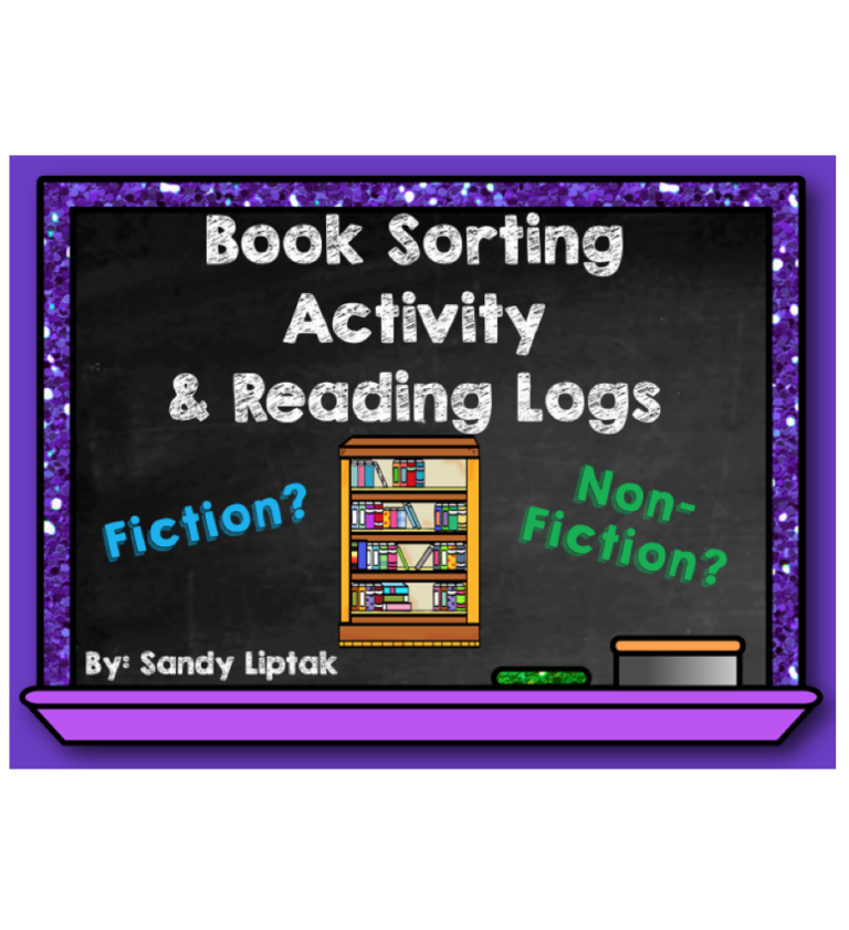Book Sorting Activity & Reading Log - Lessons by Sandy