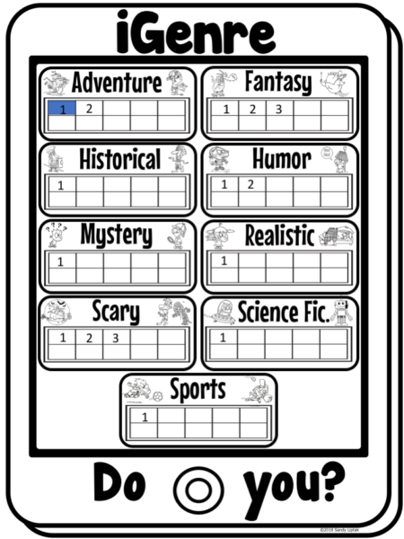 Setting Reading Genre Goals - Lessons by Sandy